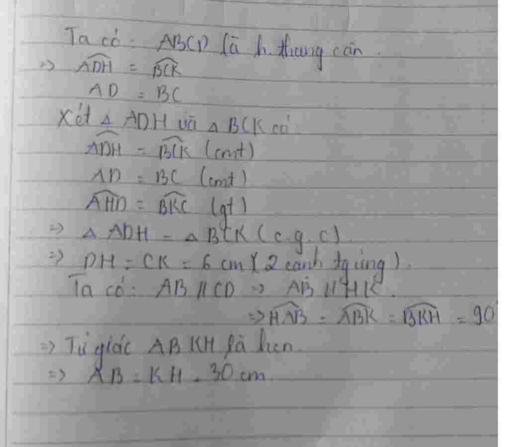 Toán Lớp 8: Bài 3: Cho hình thang cân ABCD (AB//CD) có I, J lần lượt là trung điểm của AD, BC ...