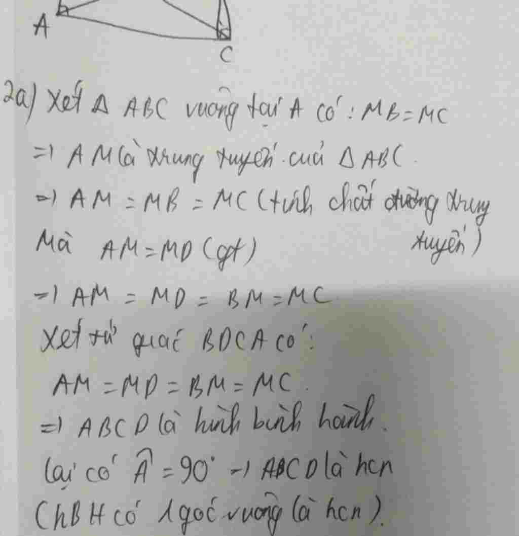 Toán Lớp 8: Cho tam giác ABC vuông tại A (AB
